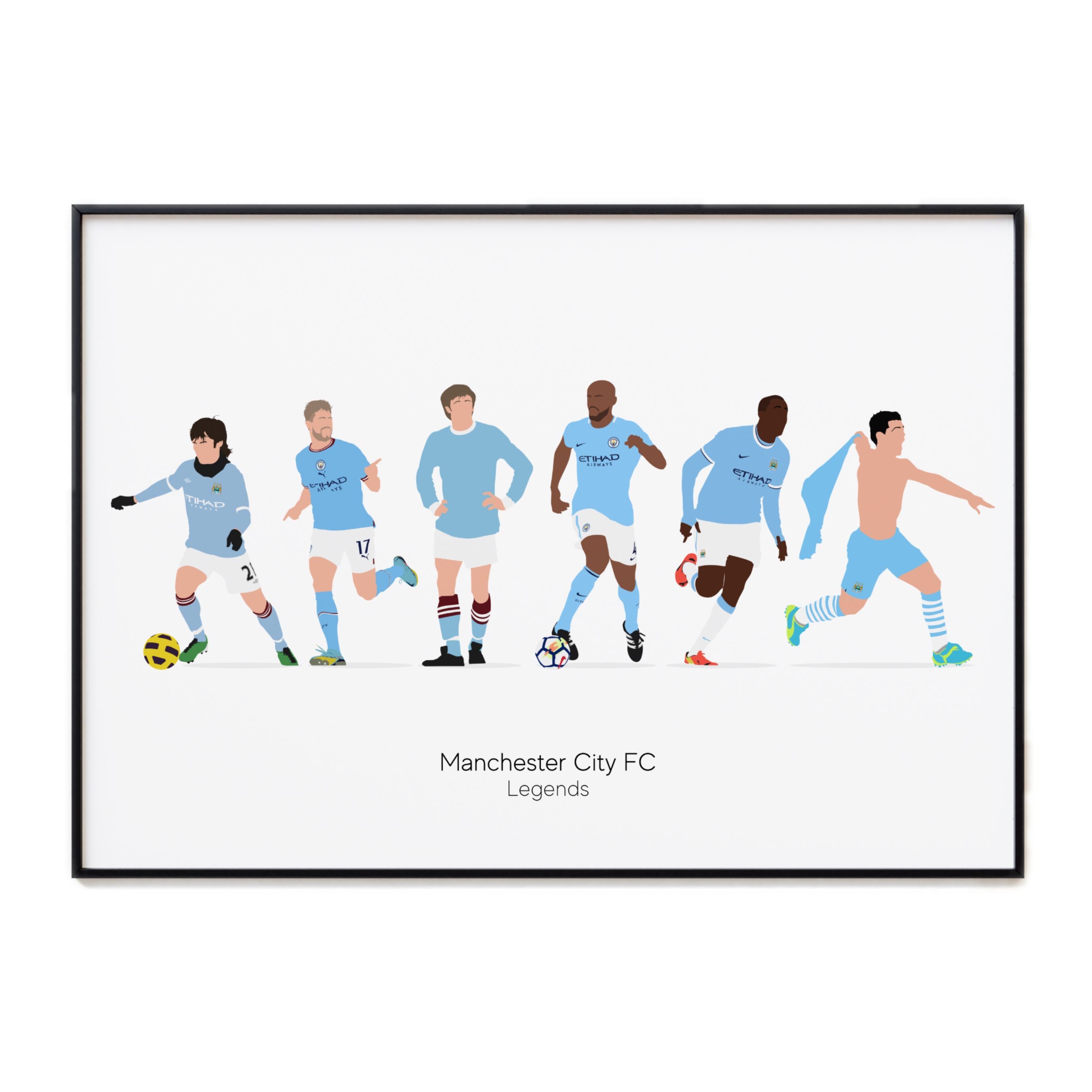 Manchester City Legends Print – Icons Illustrated